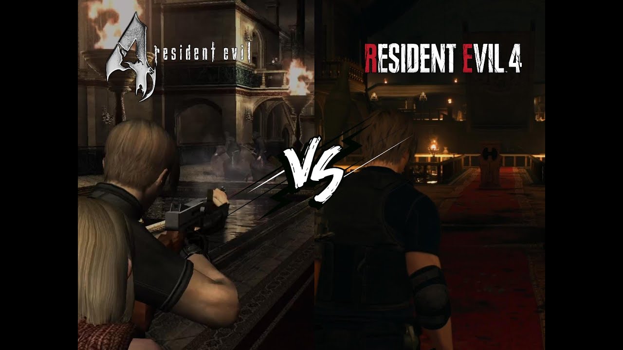Resident Evil 4 vs RE 4 Remake - Water Room Comparison with bonus ...