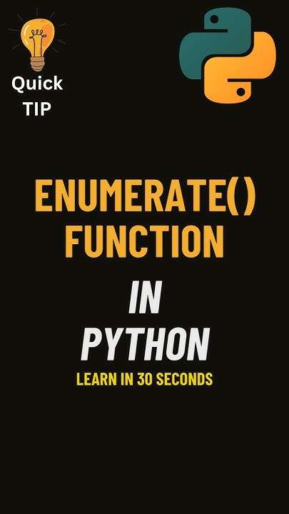 Python Enumerate Function Pythonbasics Pythonchallenge Python