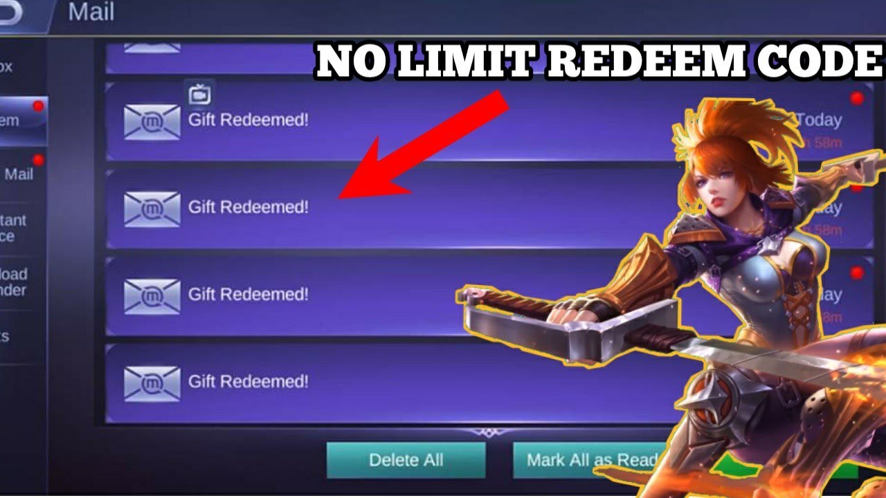 REDEMPTION CODE MOBILE LEGENDS PART 14 - NO LIMIT REDEEM | GAME CENTER ...