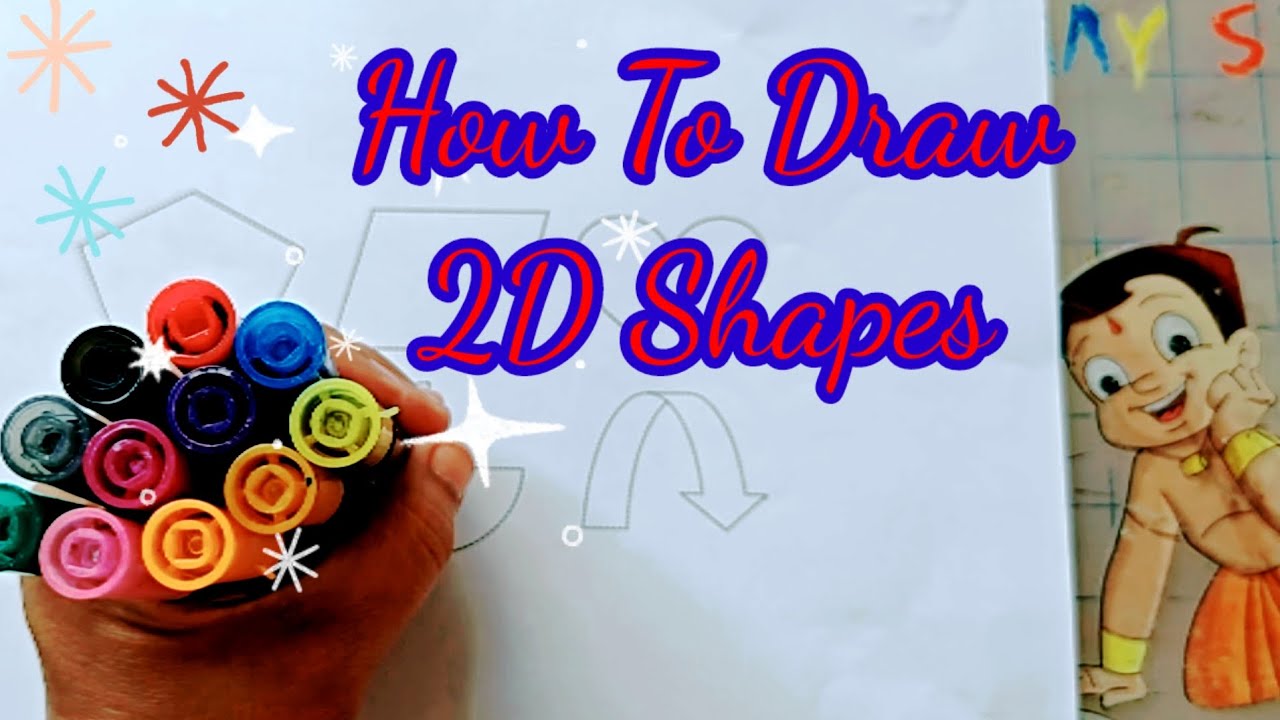 Learn 2d Shapes,colors for kids&Toddlers |How to draw 2d shapes| Colors ...