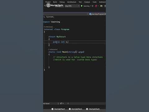 Struct in c# | #MOrtaltech | #9 - YouTube