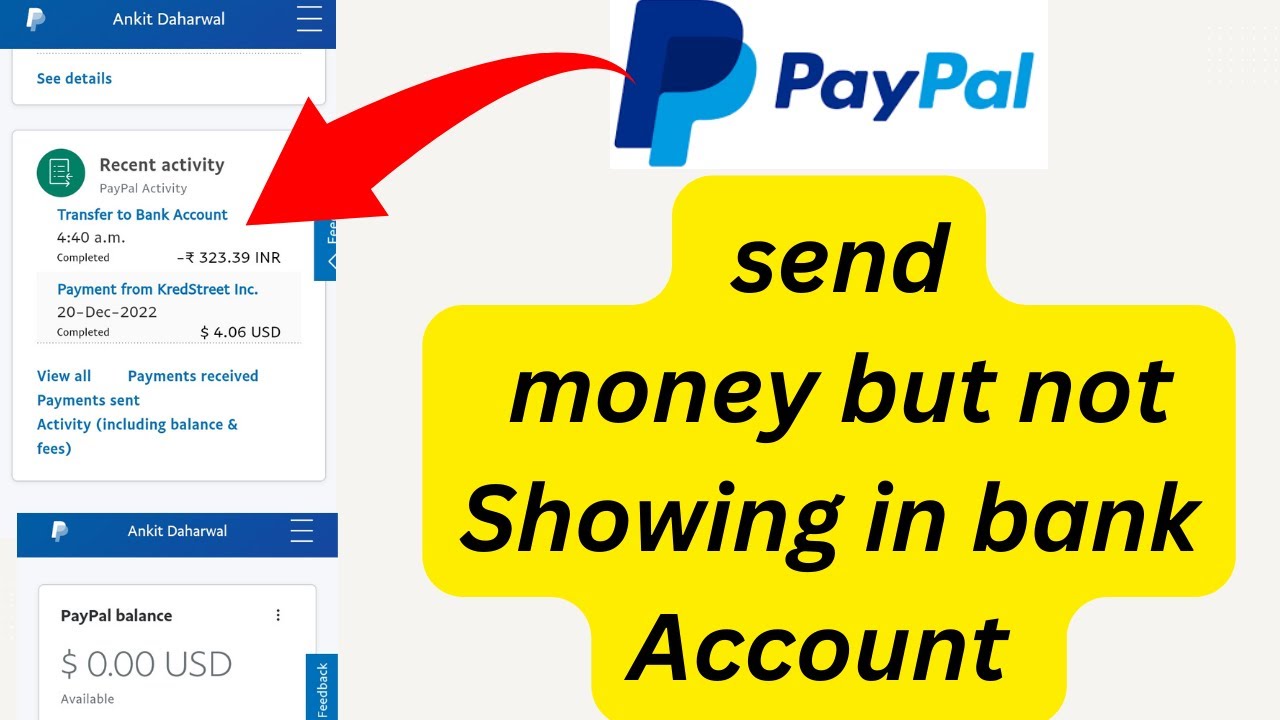 Paypal money transfer completed but not showing in bank account - YouTube