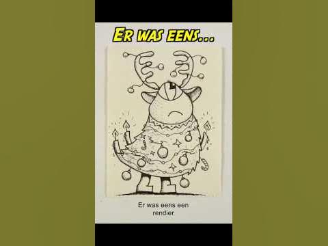 🫣ER WAS EENS EEN RENDIER 🦌🎄🤣 #shorts #tekening #grappig #kerstmis - YouTube