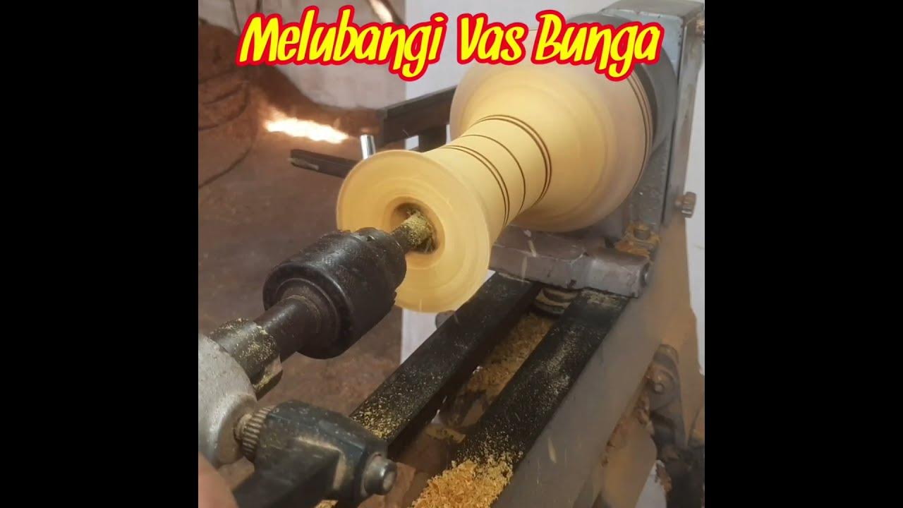 Melubangi vas bunga dari kayu #shorts - YouTube