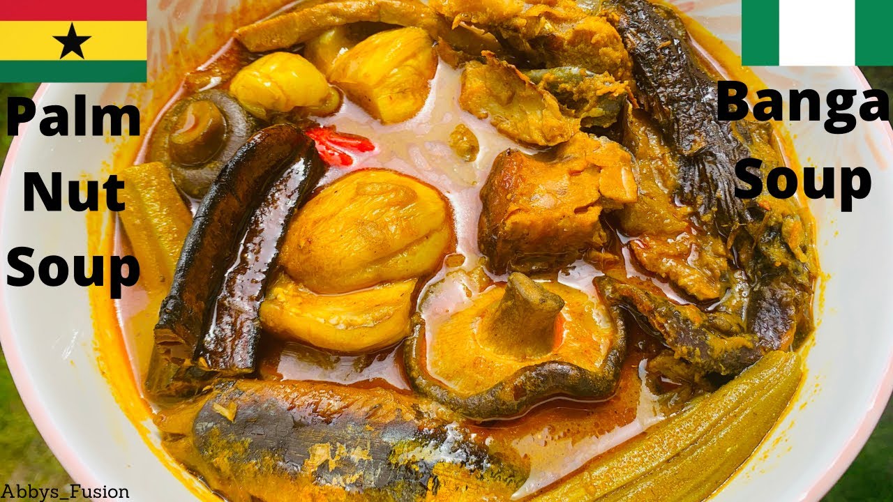 How to make an Authentic All FISH Palm Nut Soup/Banga Soup[ No MEat and ...