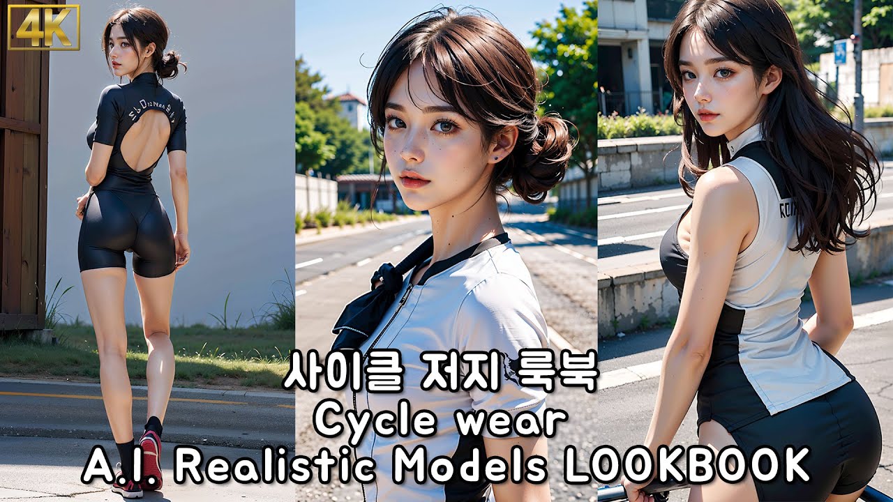 [4k] AI Lookbook / 사이클 저지 / Cycle wear / Ai Realistic Models LOOKBOOK ...