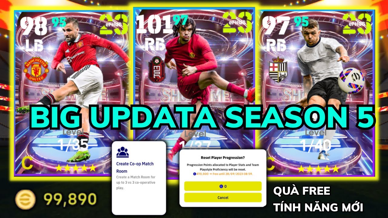 eFootball Mobile Update Season 5 | Dùng 99000 Coin Quay Box Cầu Thủ ...