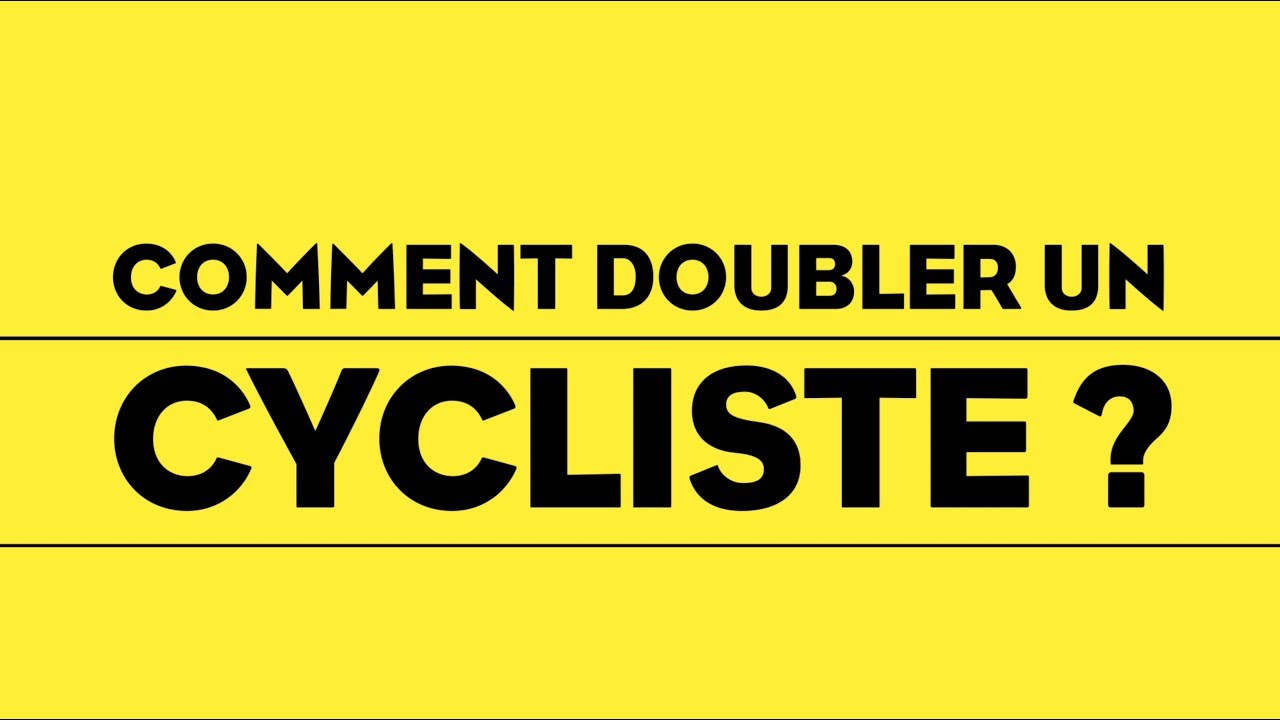 Code de la rue \ Épisode 4 : comment doubler un cycliste ? - YouTube