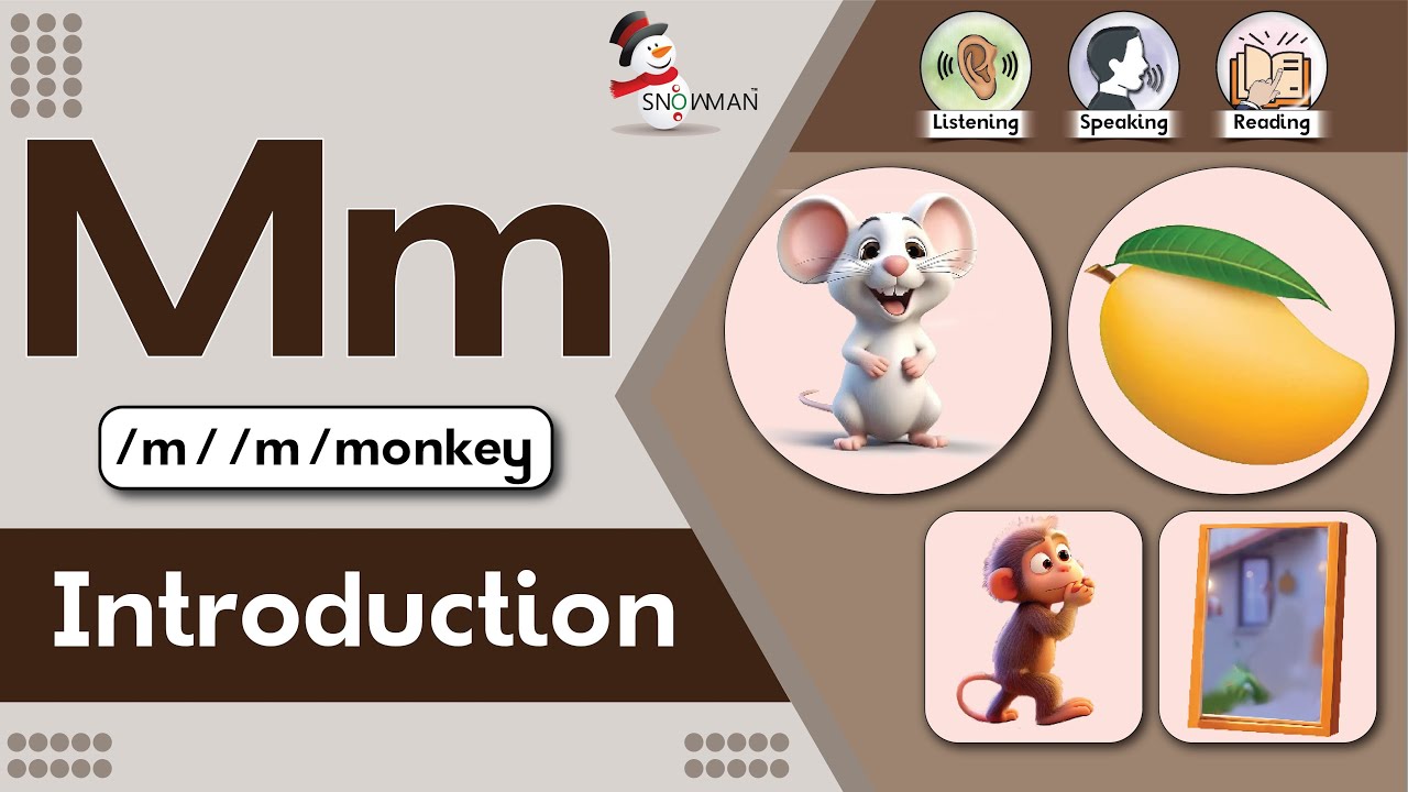 Letter Mm Introduction With Sounds | Tracing and Writing | Alphabet ...