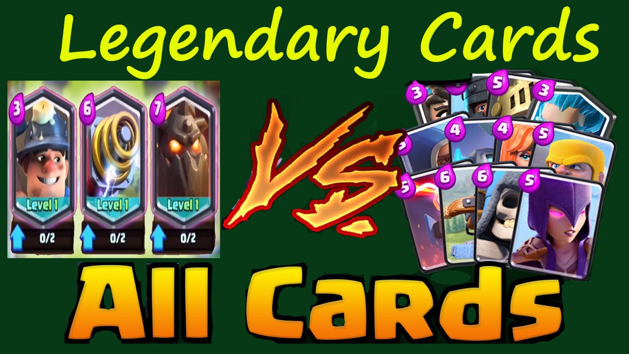 Clash Royale | Legendary Cards! Full Gameplay Miner - YouTube