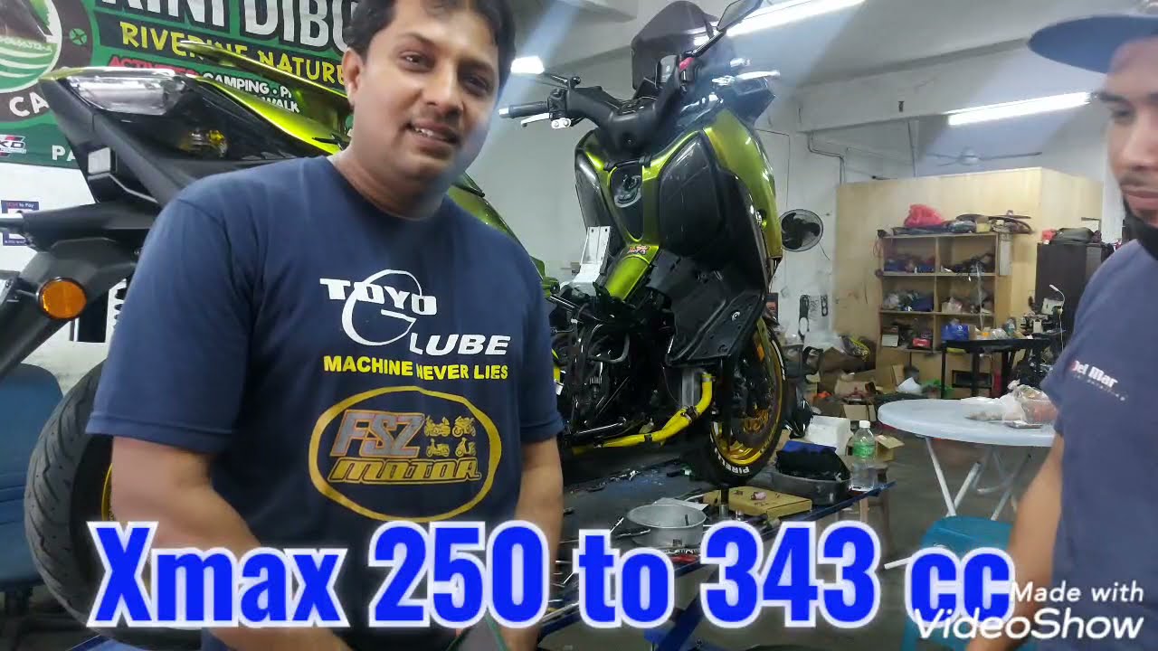 Xmax upgrade cc || Block size 82mm || MRX Camshaft || Driven fi ...