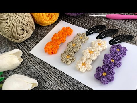 Tığ işi Papatya çıtçıt Toka Yapımı Kolay Anlatım