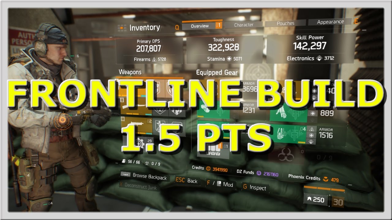 The Division | FrontLine Build 1.5 PTS | Shield Build - YouTube