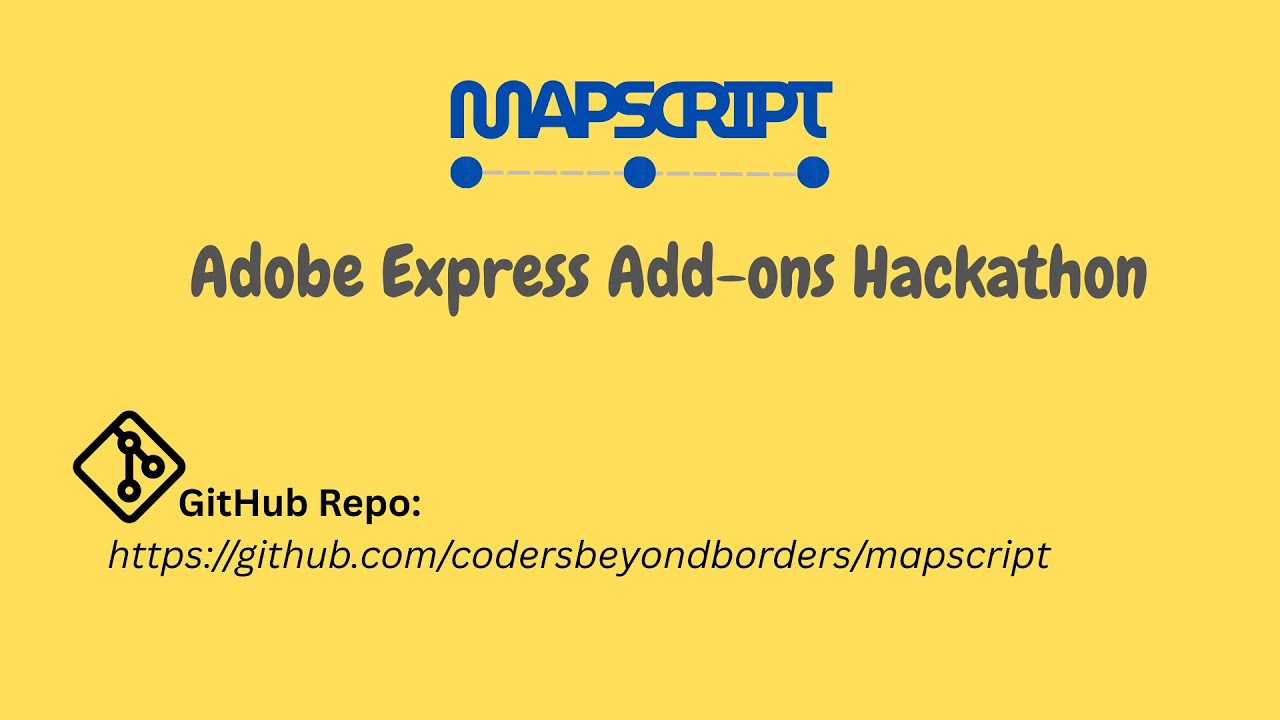 MapScript - Hackathon Submission – Adobe Express Add-ons Challenge - YouTube