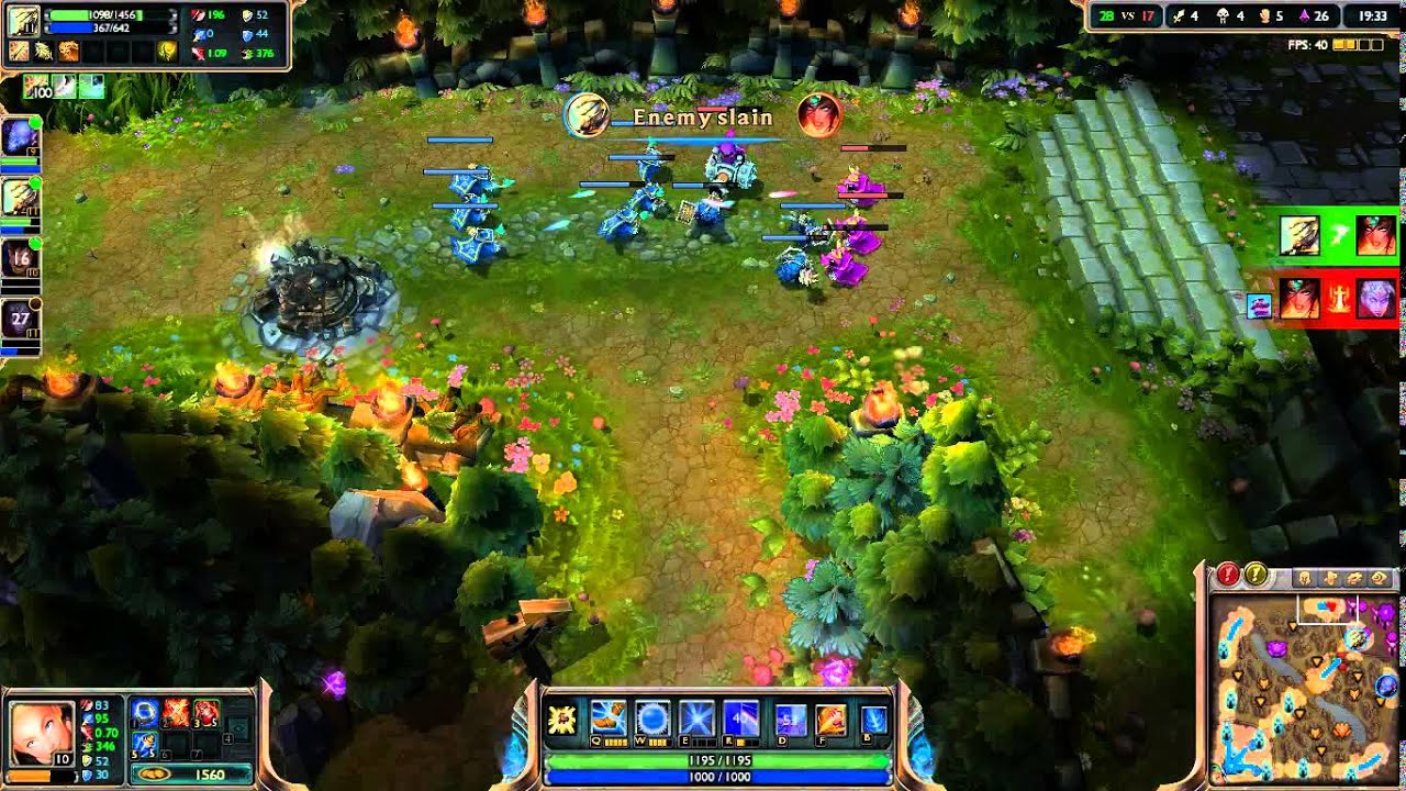 League Of Legends - Gameplay...PvP 5v5... Classic Summoner's Rift - YouTube