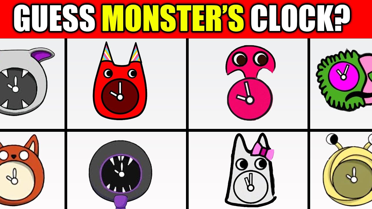 Guess The MONSTER By Clock Screen & EMOJI | GARTEN OF BANBAN 4, 5, 6, 7 ...