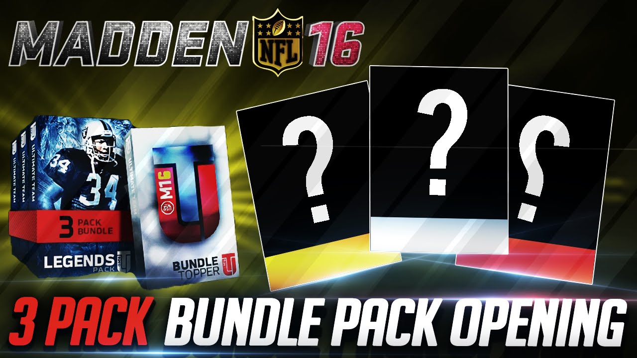 Madden 16 Ultimate Team 3 Pack Legend Bundle Opening! Madden 16 (MUT 16 ...
