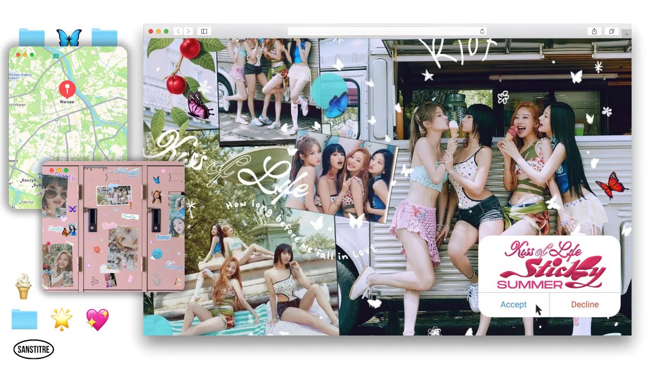 키오프의 Sticky Summer, KISS OF LIFE 노래모음 - YouTube