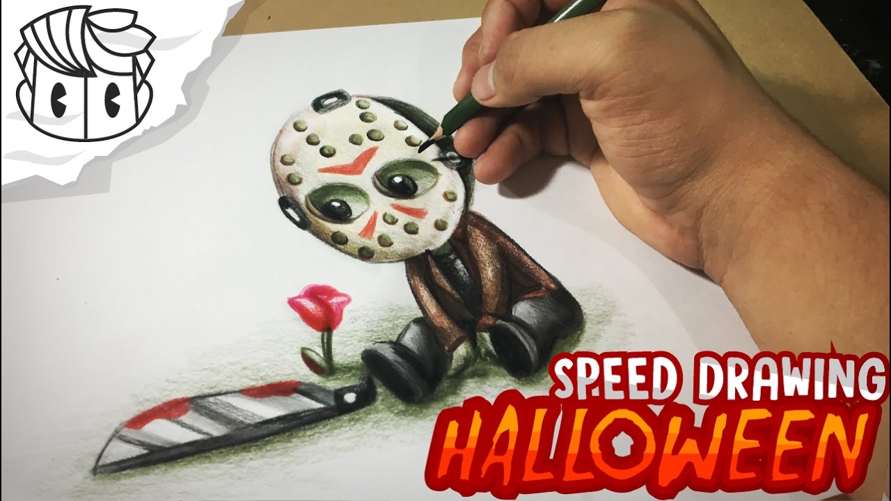 Speed Drawing Jason Kawaii - ( Halloween ) - YouTube