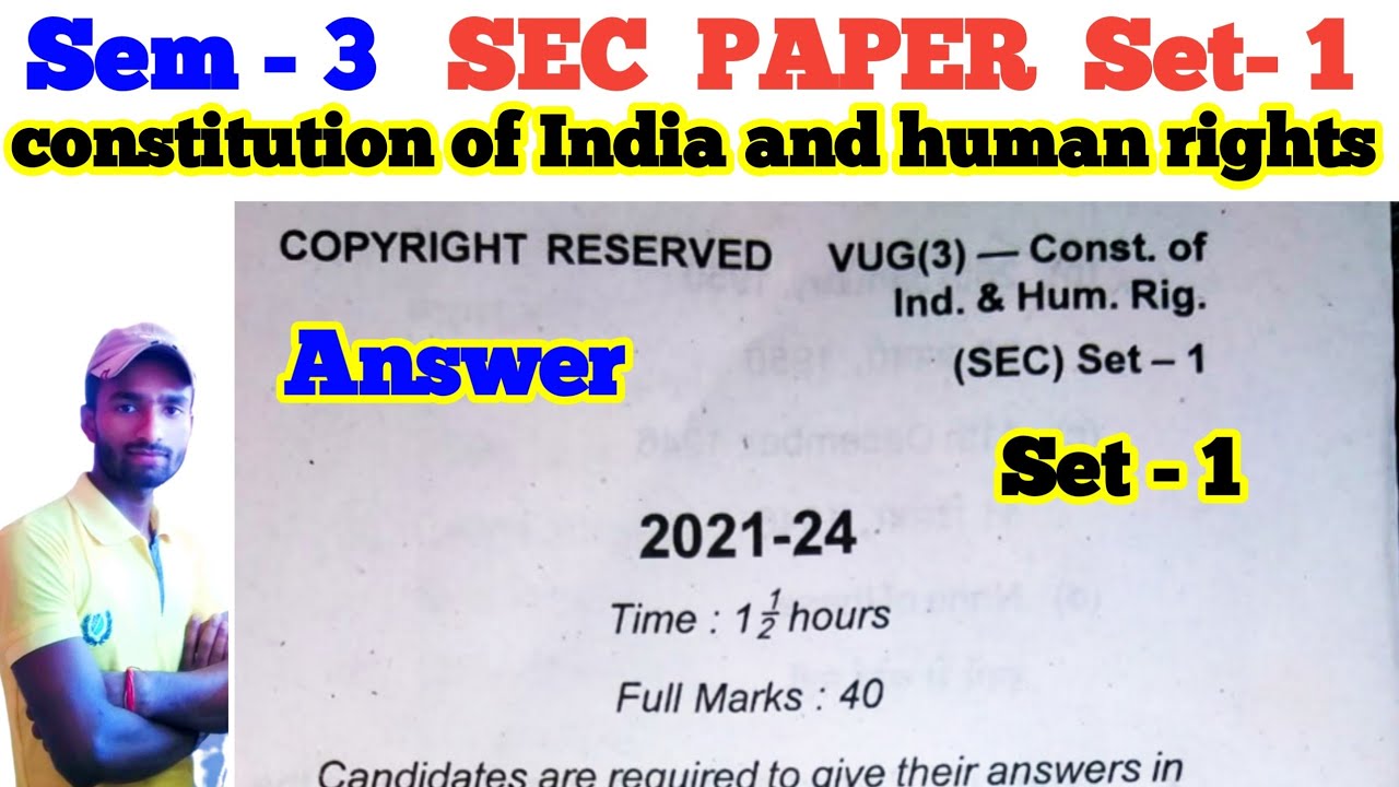 Sem 3 Set 1 Sec Paper Question Paper MCQ l semester 1 set 1 sec paper ...