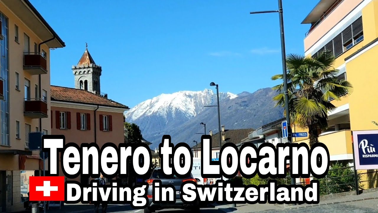 Driving in Italian part of Switzerland from Tenero to Locarno - YouTube