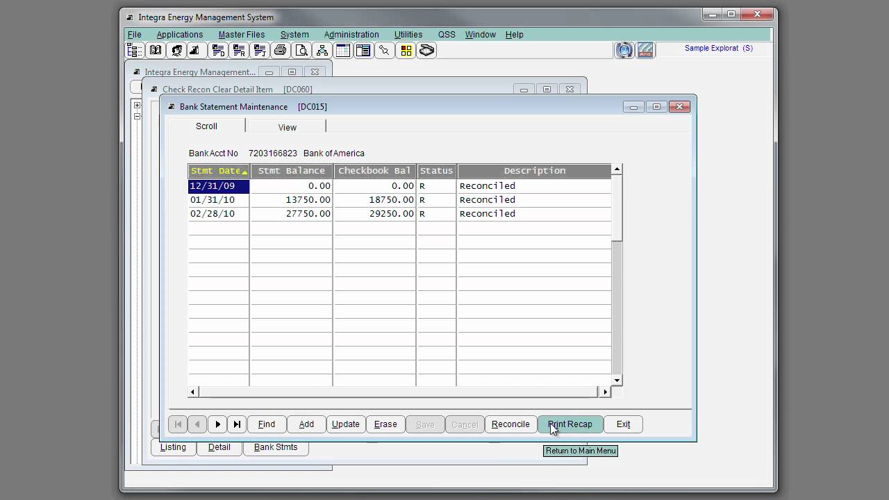 Integra Bank Reconciliation - YouTube