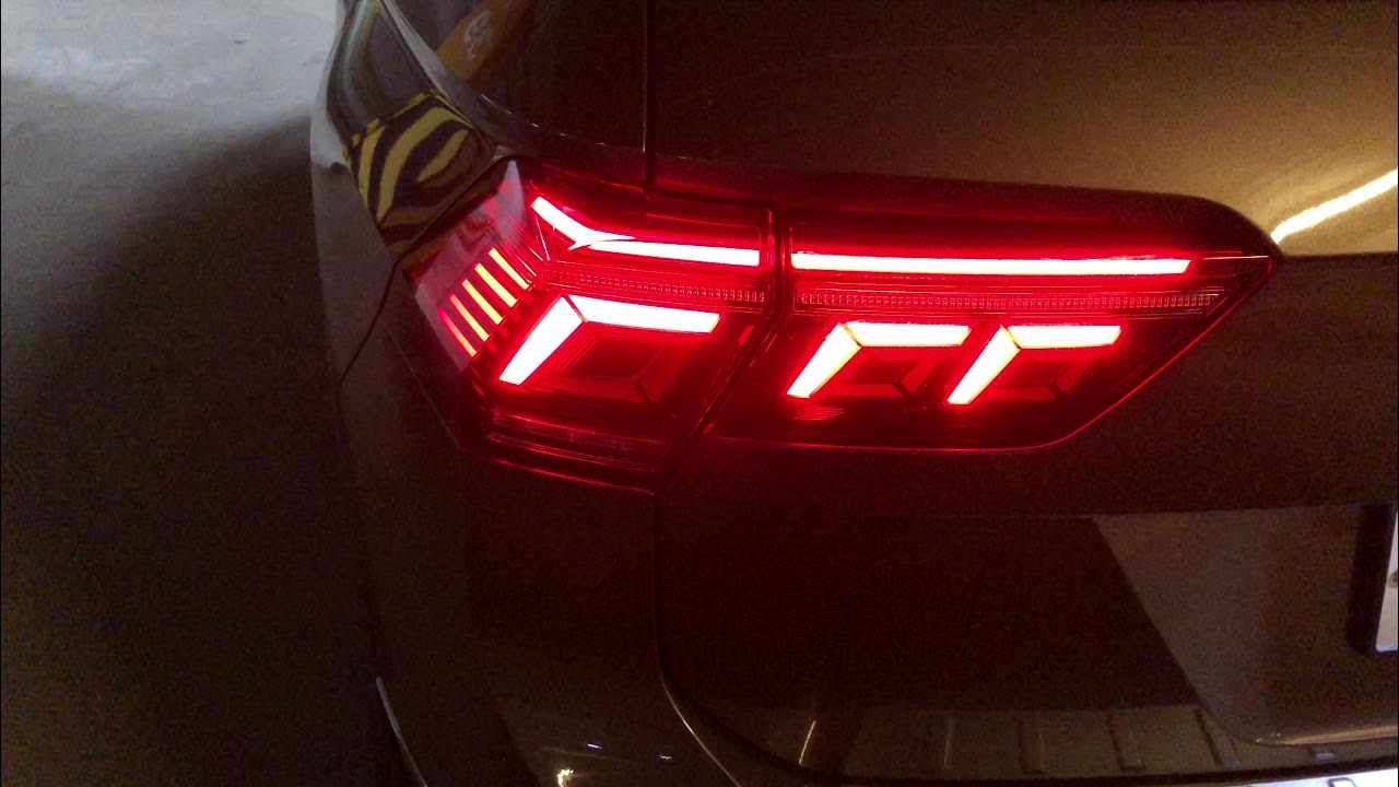VW Tiguan 2 IQ Lights rear (задние фары Тигуан 2) - YouTube
