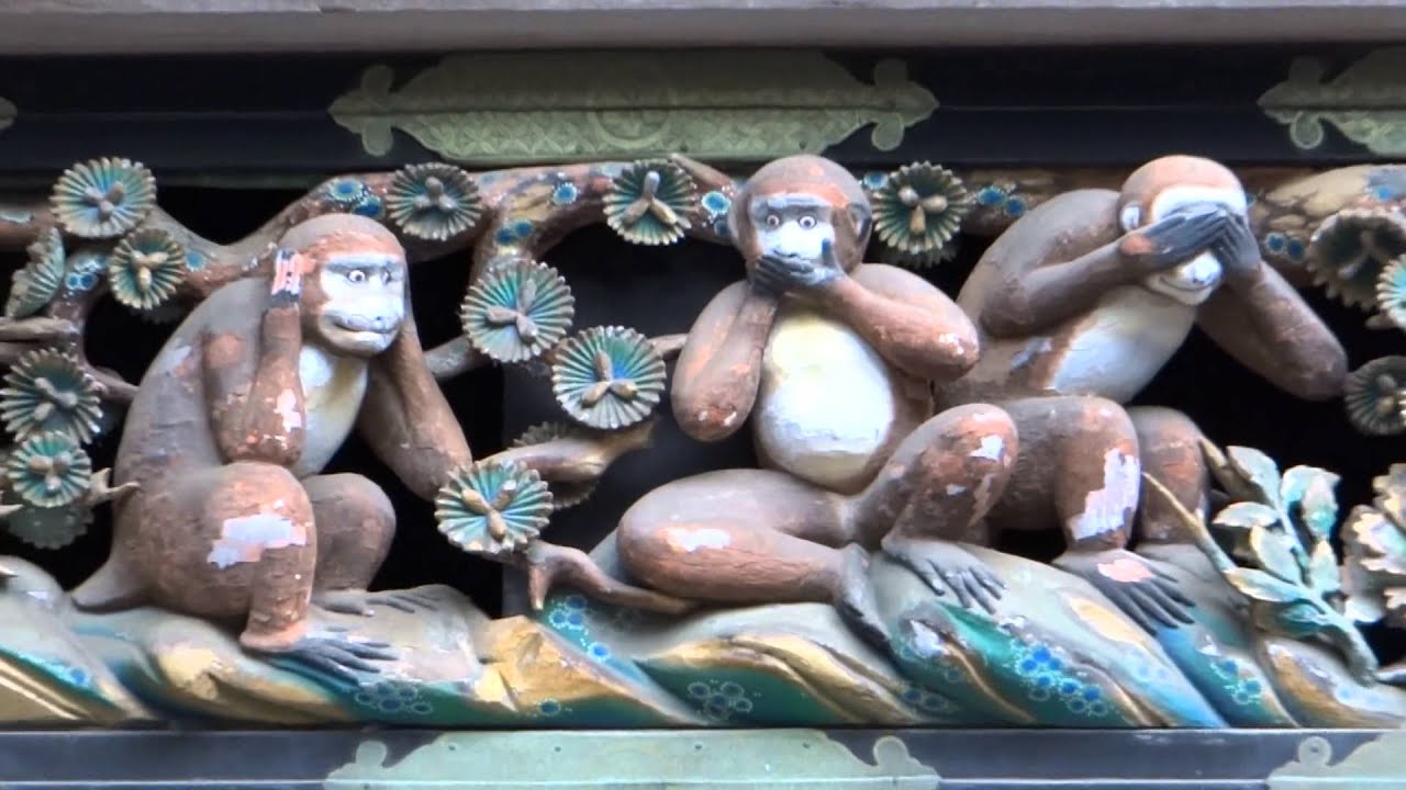 Nikkō Tōshō-gū Nikko Japan Three Wise Monkeys - YouTube