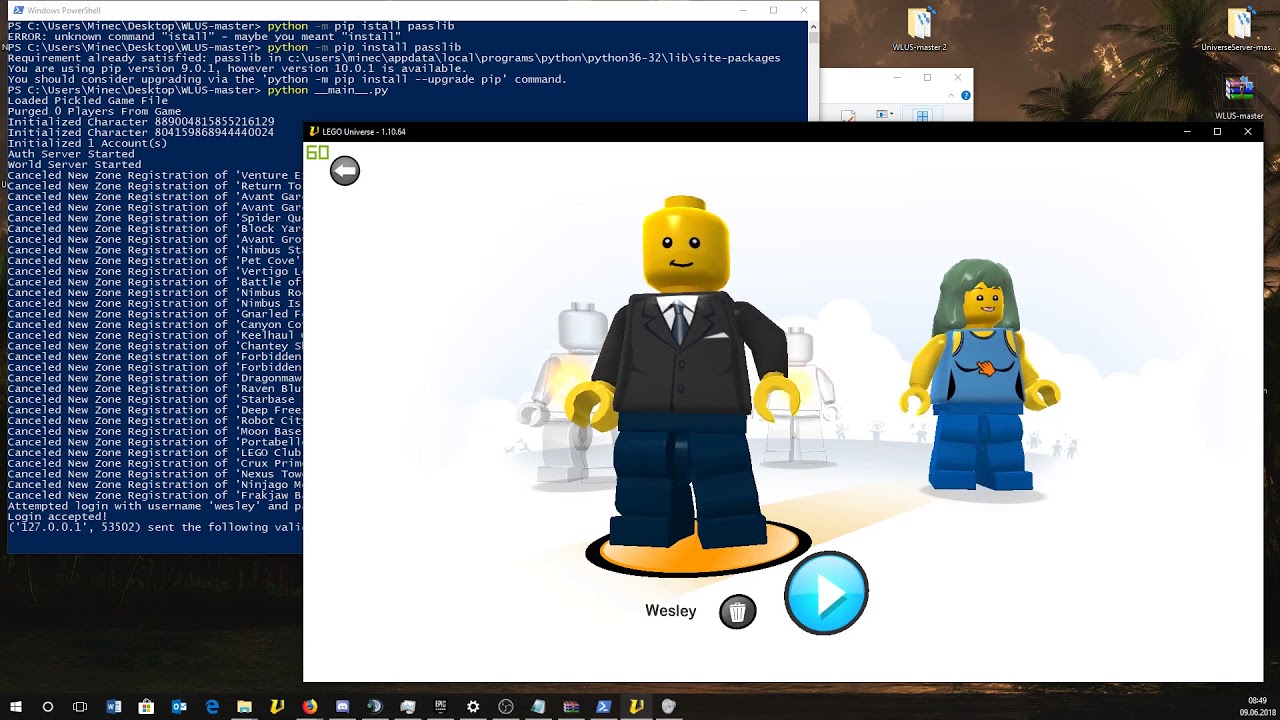 LEGO UNIVERSE SERVER 2018 | WLUS-Server (FREE) INSTALL TUTORIAL [GER ...