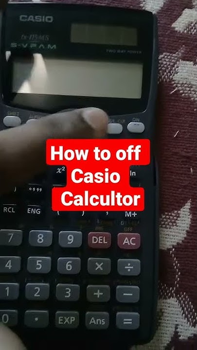 How to off a Casio calculator - YouTube