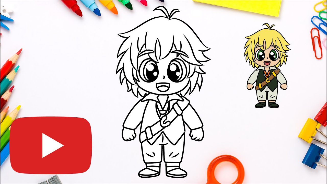 🚀 Como dibujar a Meliodas | how to draw meliodas easy step by step 🏆 ...