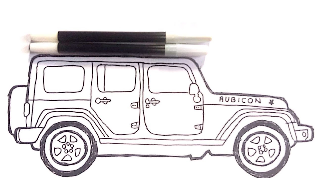 How to draw a rubicon - who's a rubicon fan? - YouTube