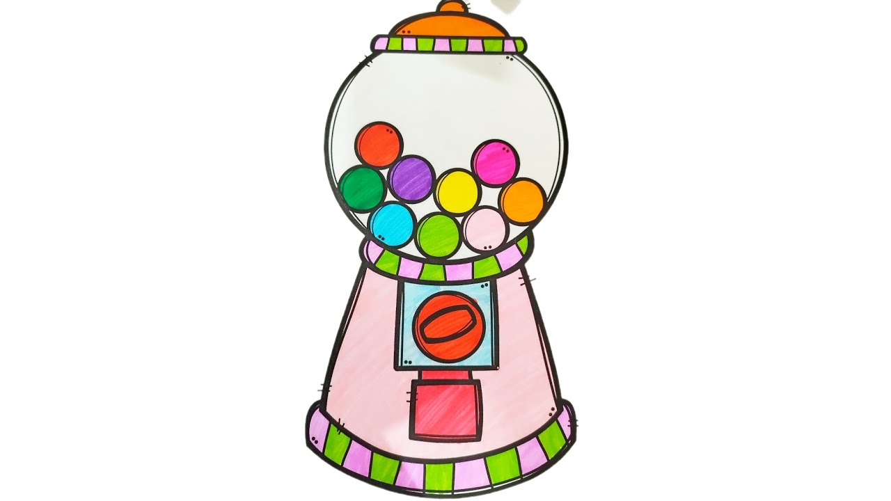Gumball Machine drawing for kids 😃😍😉 - YouTube