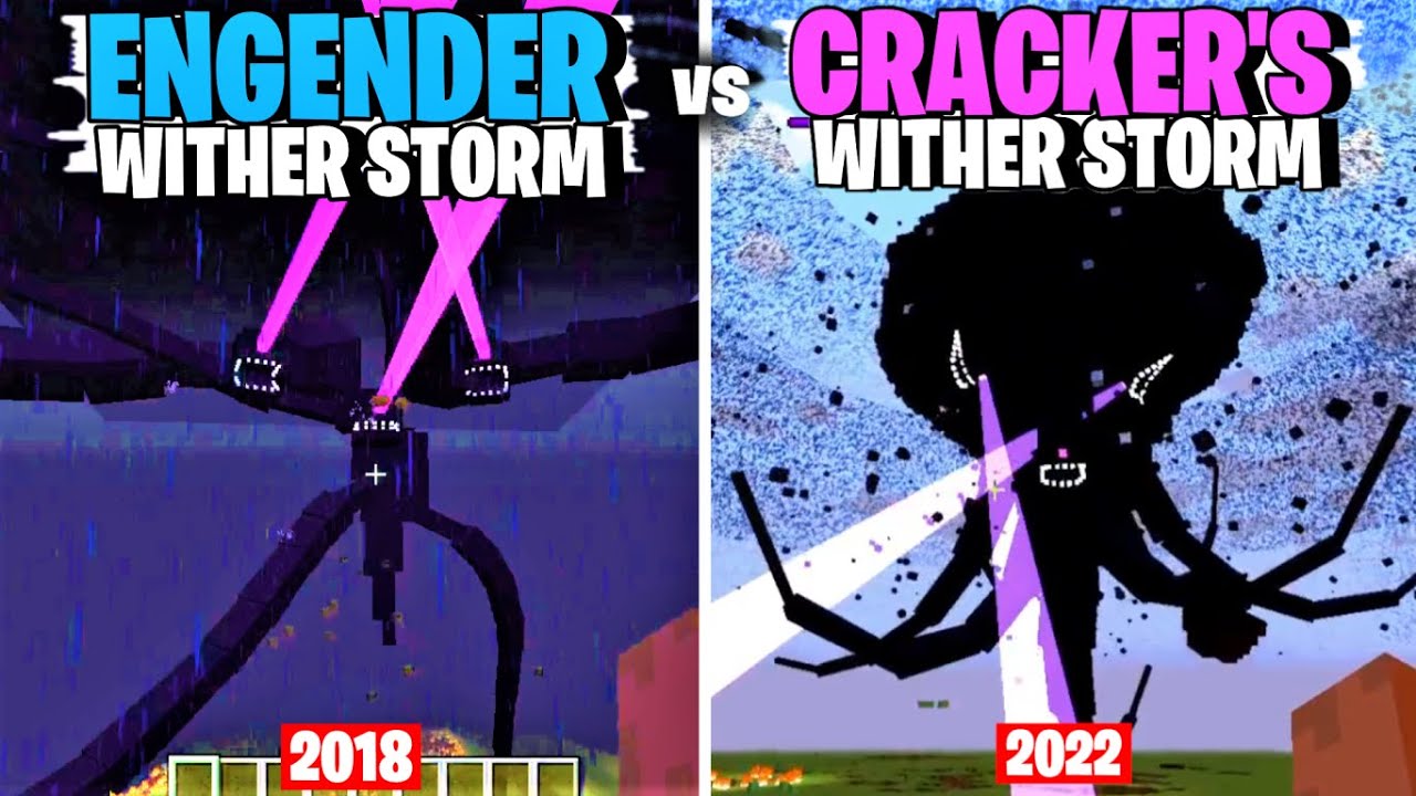 Engender wither storm vs Crackers wither storm - YouTube
