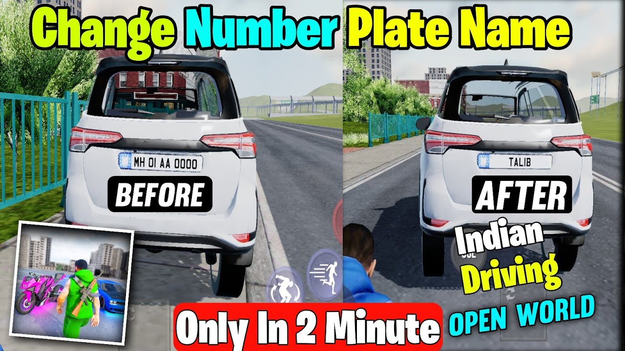 Change Number Plate Name In 2 Minute Indian Driving Open World change-number-plate-name-in-2-minute-indian-driving-open-world