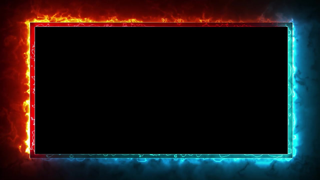 Red & Blue Neon Light Border | Frames Template Video - YouTube