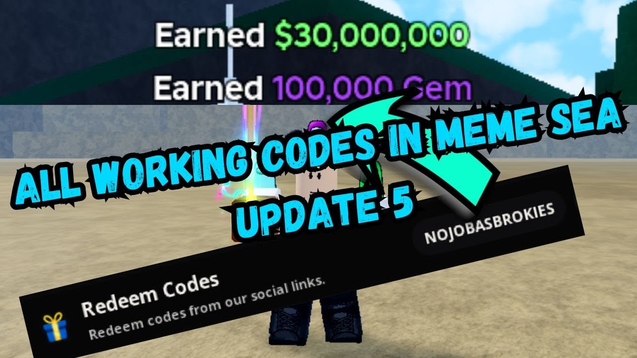 All "NEW WORKING CODES" In Meme Sea Update 4 - YouTube