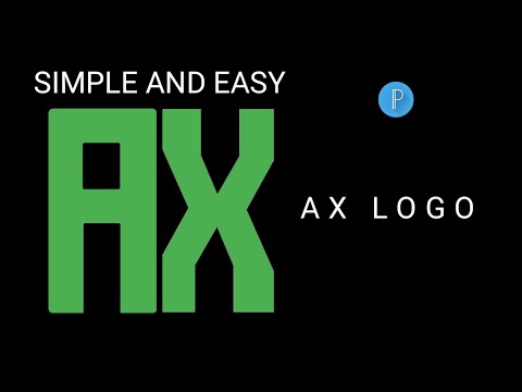 A SIMPLE AND EASY LETTER LOGOS IN PIXELLAB EASILY | AX LOGO DESIGN #viral #logo #trend @FaizyNhidz