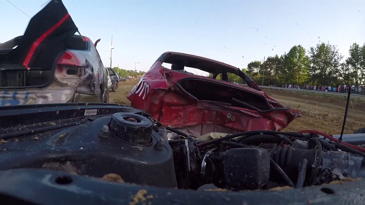 Crash Derby over the hood view - YouTube