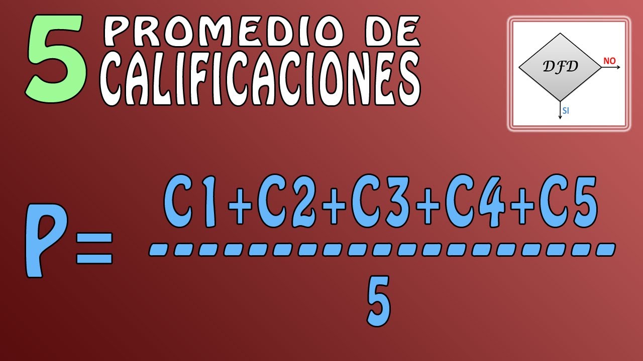 Tutorial DFD - Promedio de 5 Calificaciones - YouTube