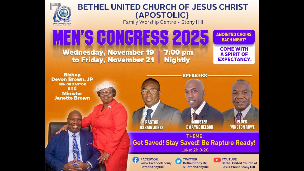BUC Stony Hill | Men's Congress 2025 - Night 1 | Elder Brian Hall | Nov ...
