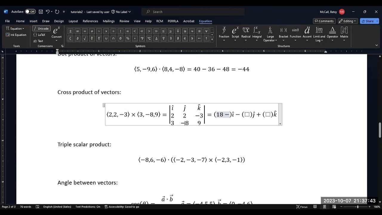 Basic Vector Operations for Multivariable Calculus - YouTube