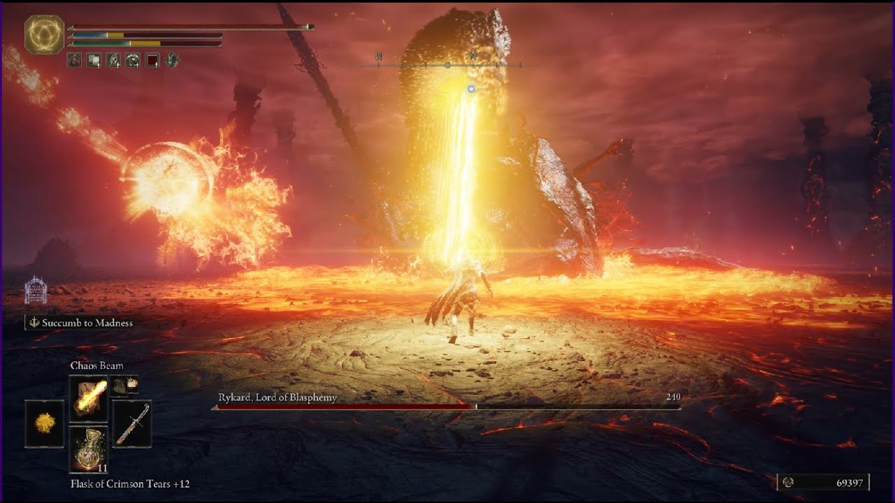 Elden ring the Convergence, Rykard battle with my frenzied knight build ...