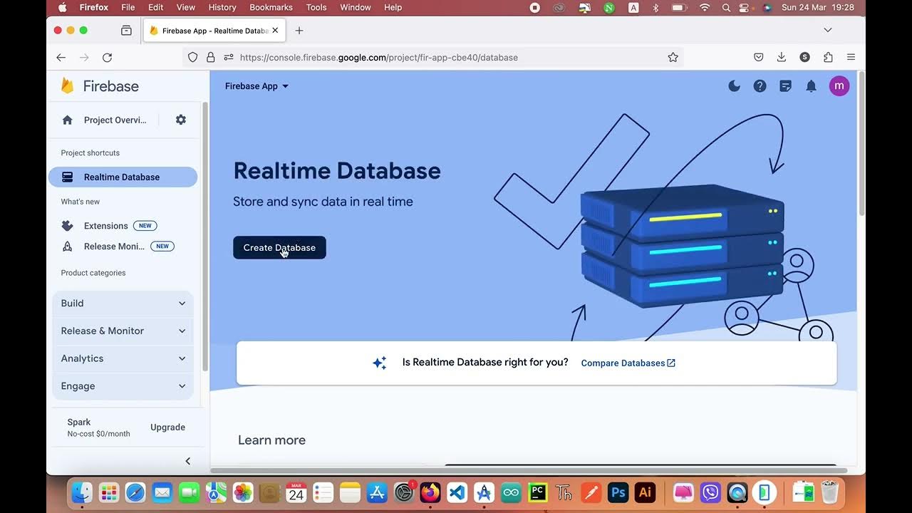 Flutter firebase setup for Android app - YouTube