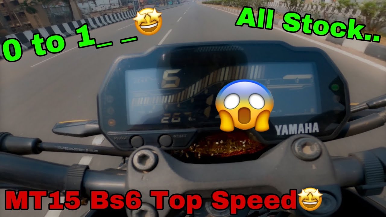 MT-15 Bs6 Top Speed 🔥| 0 to 155🤔 | 1st to 6th Gears top Speed All Stock ...