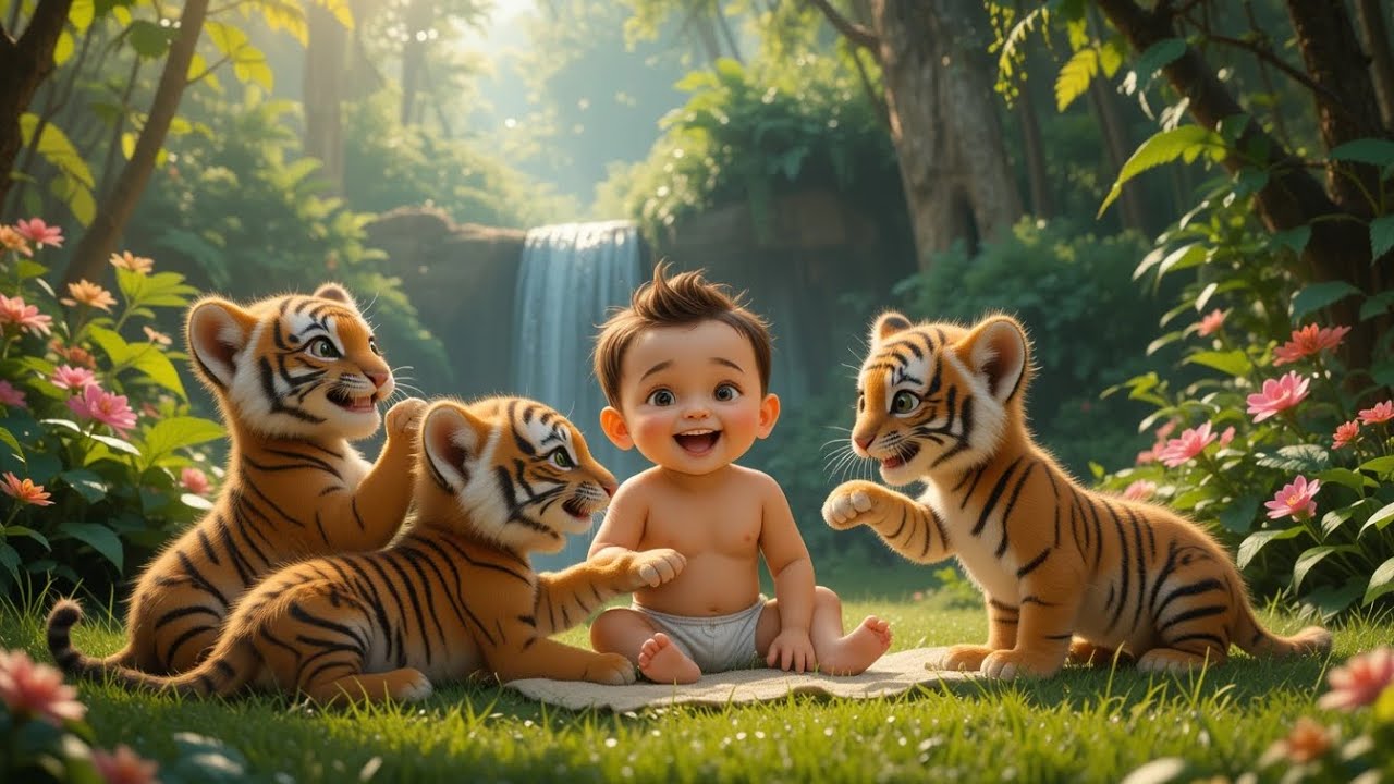 Five little tigers 🐯 | Nursery Rhymes For Toddlers| Movement Songs For ...