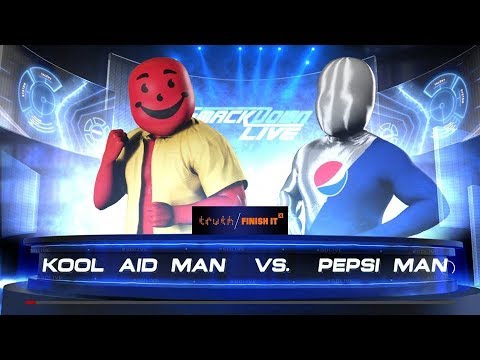 WWE 2K18 Kool Aid Man vs Pepsi Man - YouTube