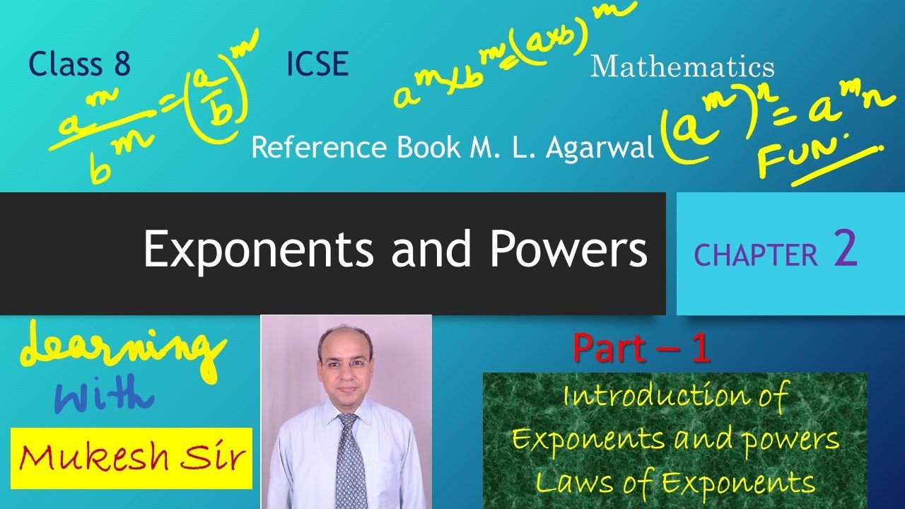 Exponents and powers class 8 | class 8 math chapter 2 ICSE | class 8 ...