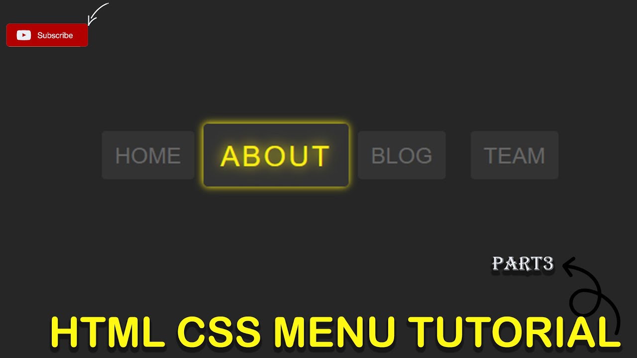 html css menu tutorial | html css tutorial #css3 #html5 #tutorial - YouTube