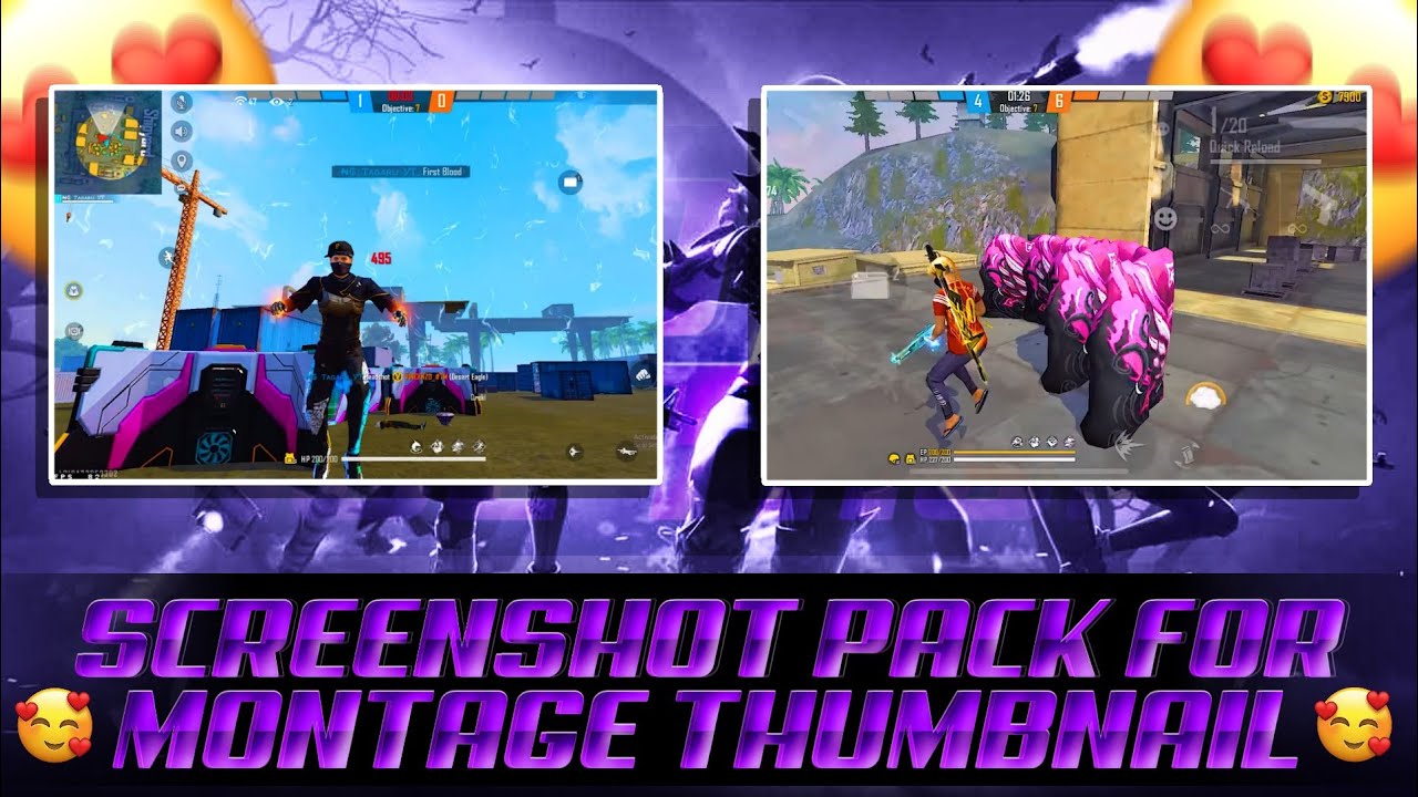Free Fire Screenshot Pack For Montage👿 || Screenshot Pack For Gaming ...